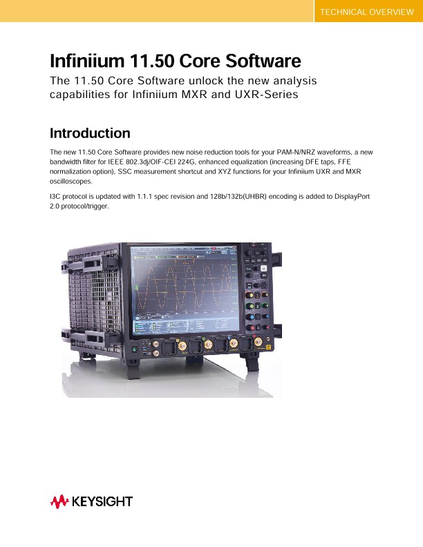 Infiniium 11.50 Core Software PDF Asset Page | Keysight